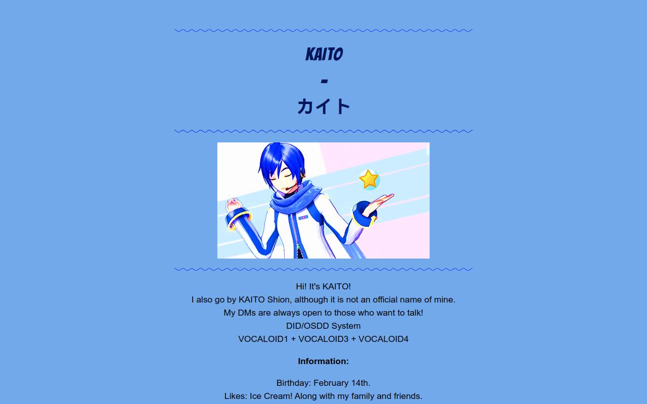 KAITO's Carrd!